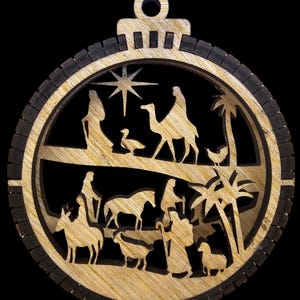 3D Nativity Scene Christmas Ornament 1 - Etsy