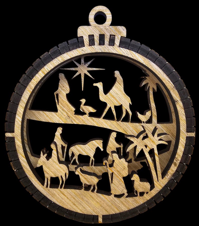 3D Nativity Scene Christmas Ornament 1 - Etsy