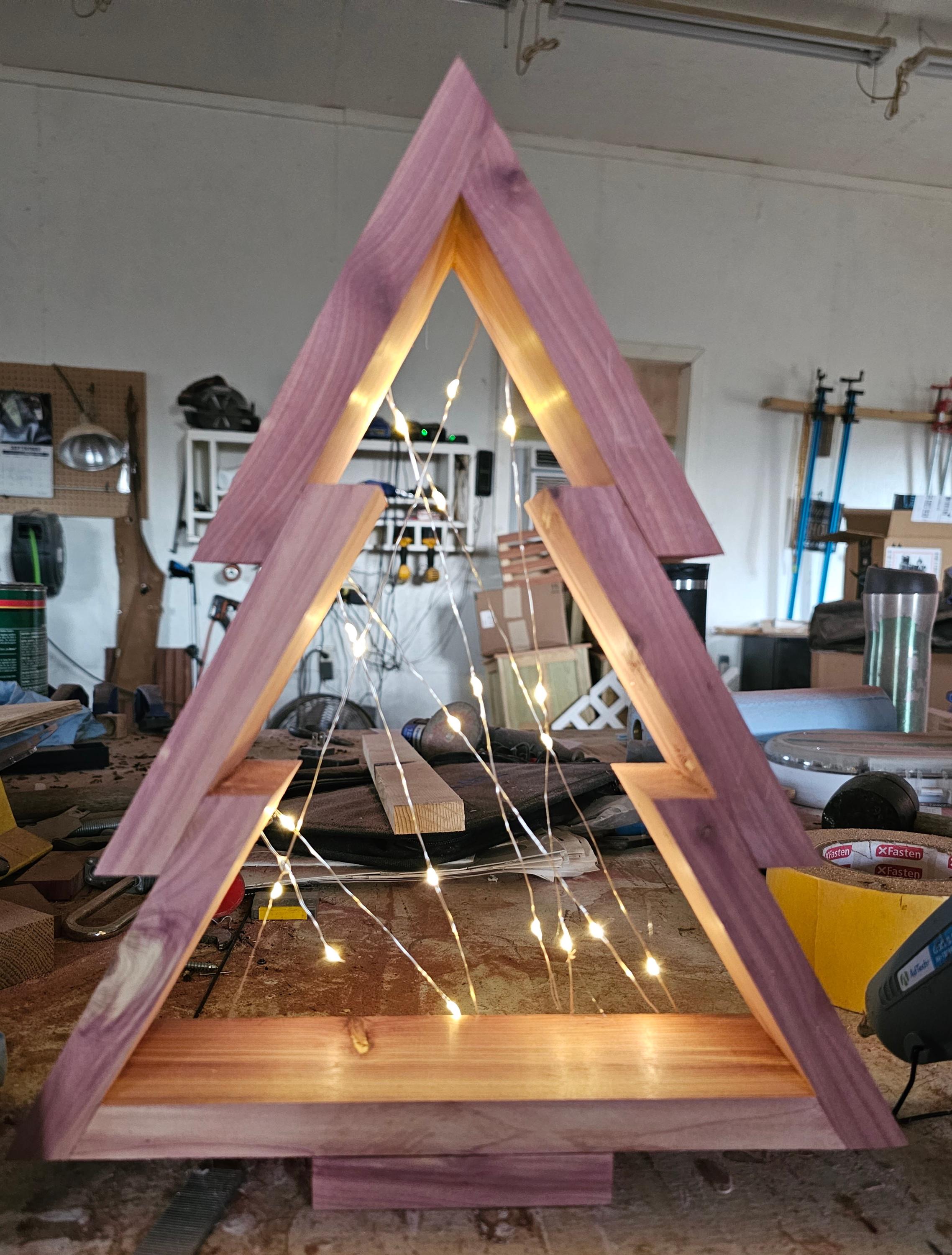 Lighted Cedar Christmas Tree - Etsy