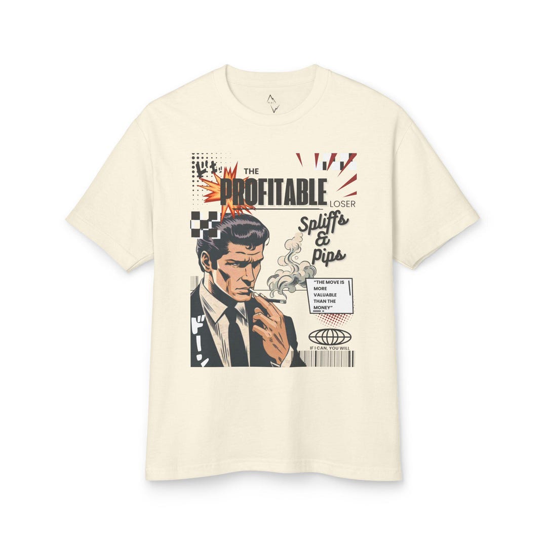Spliffs & Pips Vintage-inspired Graphic Tee, Casual Wear for Art Lovers ...
