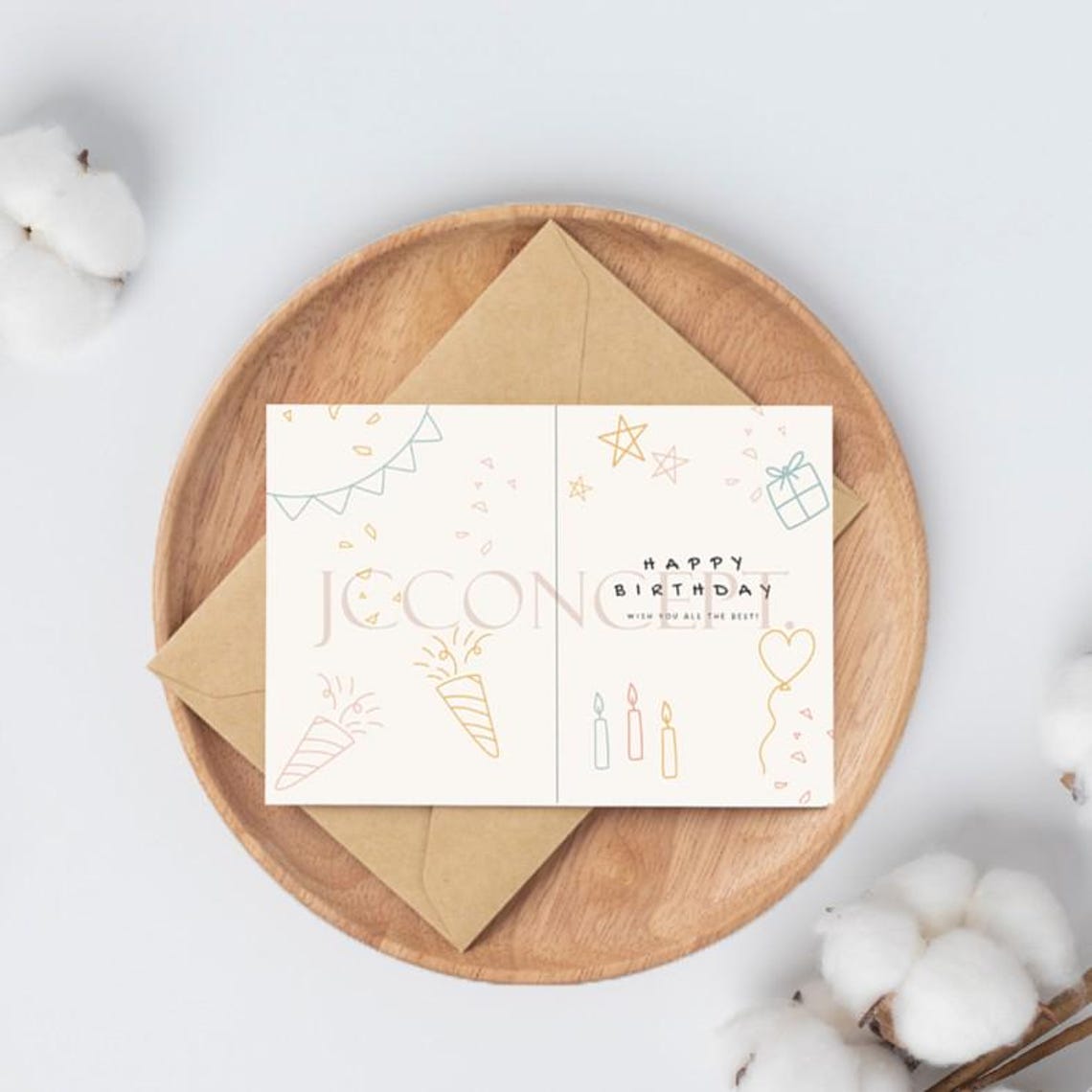 Foldable Birthday Card | Printable Happy Birthday Card | DIY Greeting ...