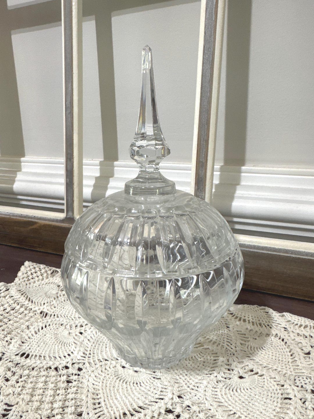 Crystal Glass Candy | Box With Lid | Vintage | Collectibles | Cut ...