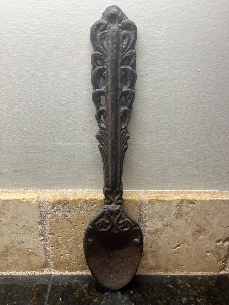 Vintage Farmhouse Decorative Cast Iron Fork and Spoon - Etsy