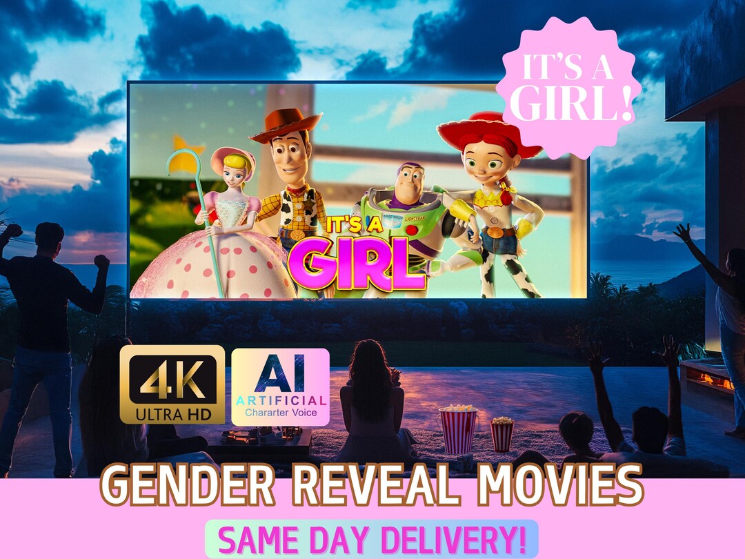 Toy Story Epic Gender Reveal Video IT'S A GIRL Digital Gender ...