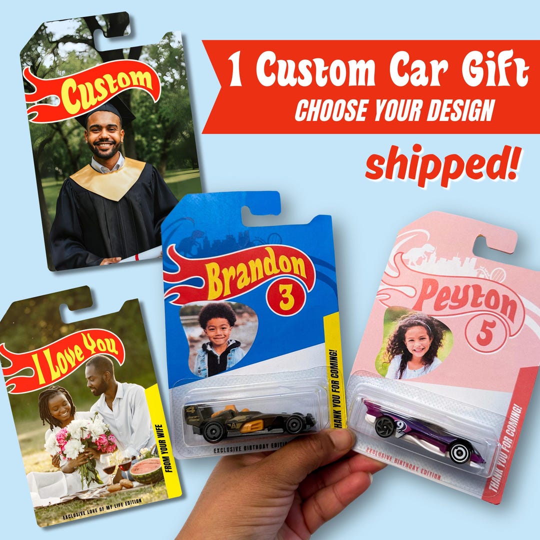 1 Physical Hot Car Wheels Gift | Shipped | Custom Personalized Gift ...
