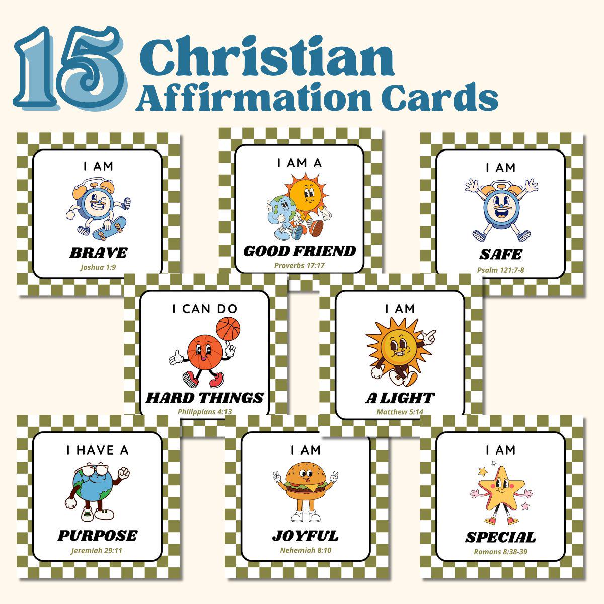 15 Christian Kid Affirmation Cards | Affirmation for Kids | Positive ...