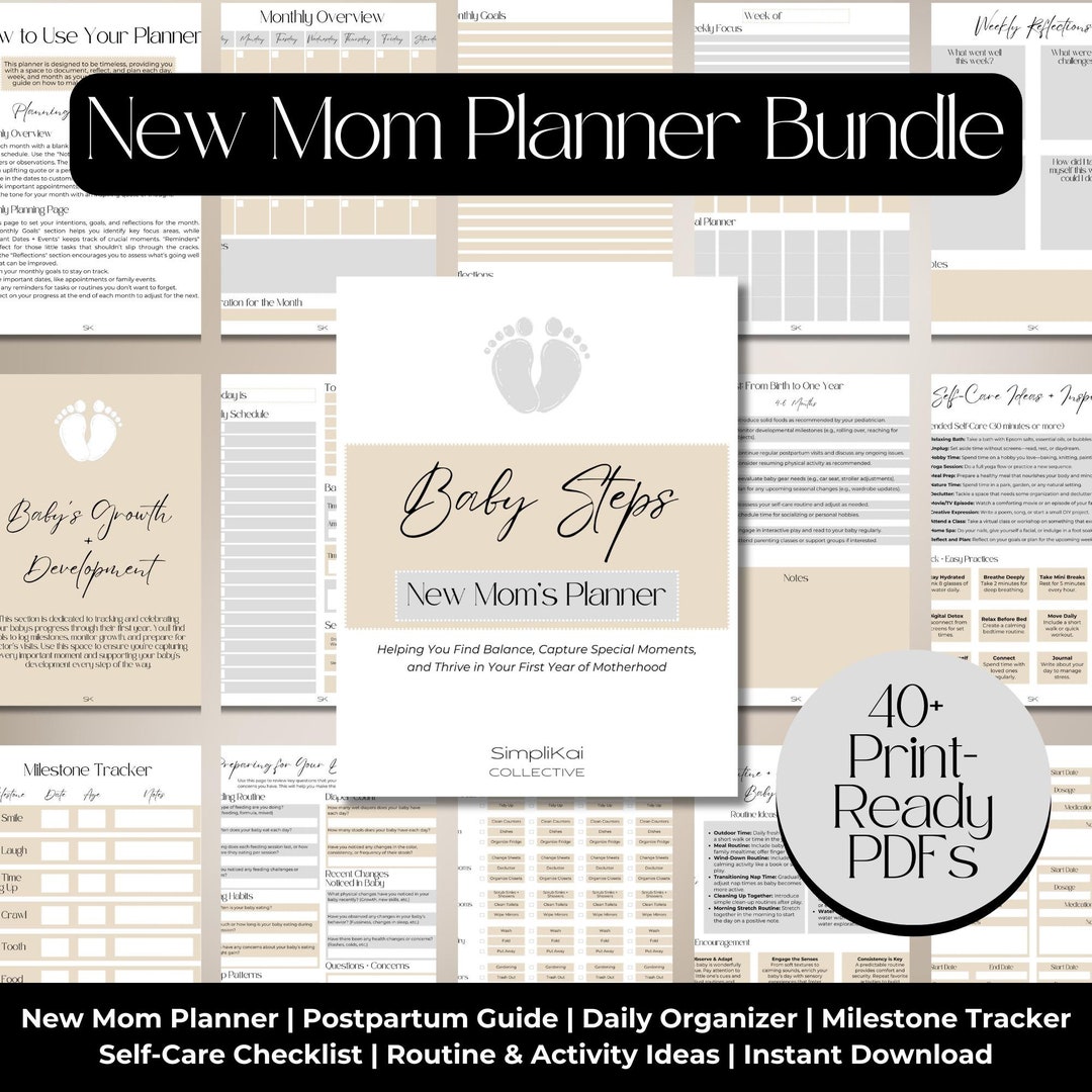 New Mom Planner Bundle (printable PDF) - Etsy