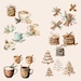 Watercolor Cozy Christmas Clipart Set – Neutral Holiday Decor PNG ...