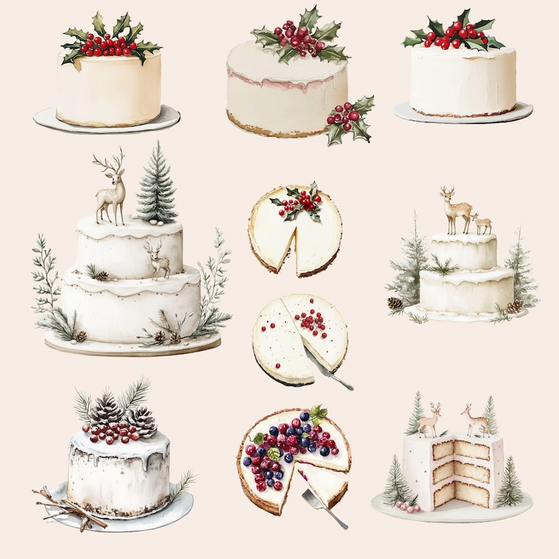 Watercolor Christmas Treats Clipart – Gingerbread Cookies & Holiday ...