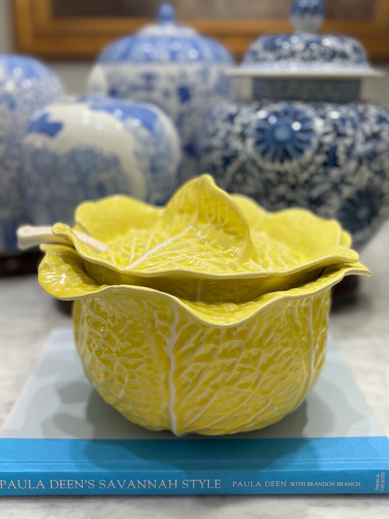 Vintage Secla Yellow Cabbage Soup Tureen With Spoon - Etsy