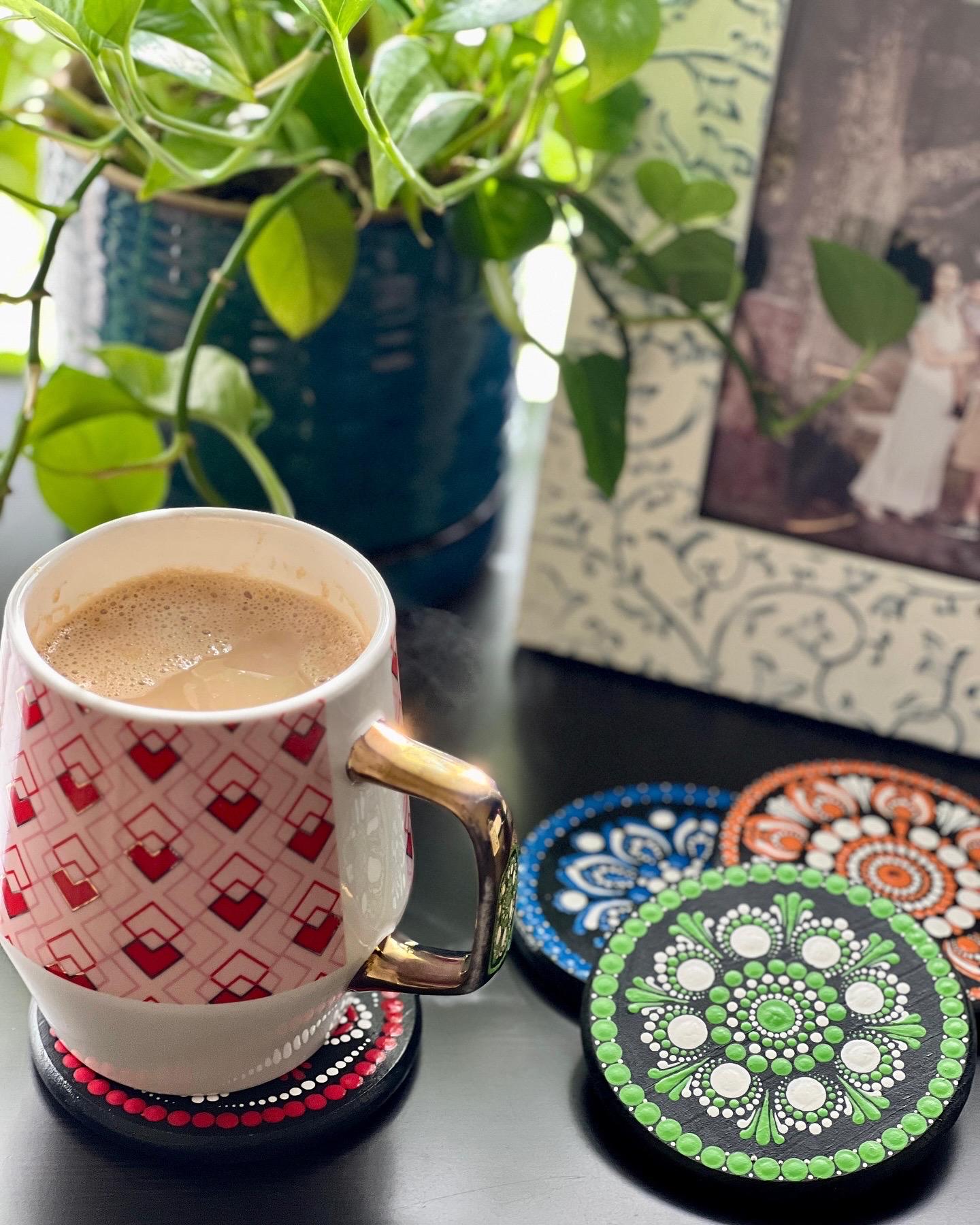 Handcrafted Mandala Coaster Sets Burst of Color - Etsy