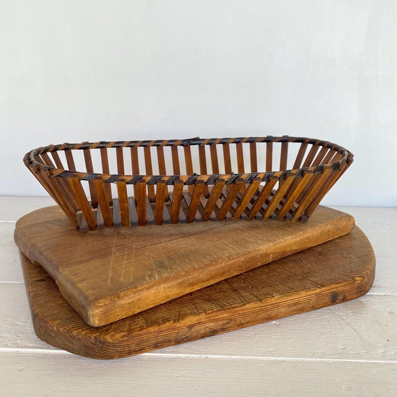 Wood Slat Basket - Etsy