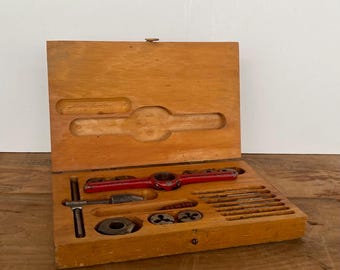 Vintage Tap and Die Set in Original Wood Box - Etsy
