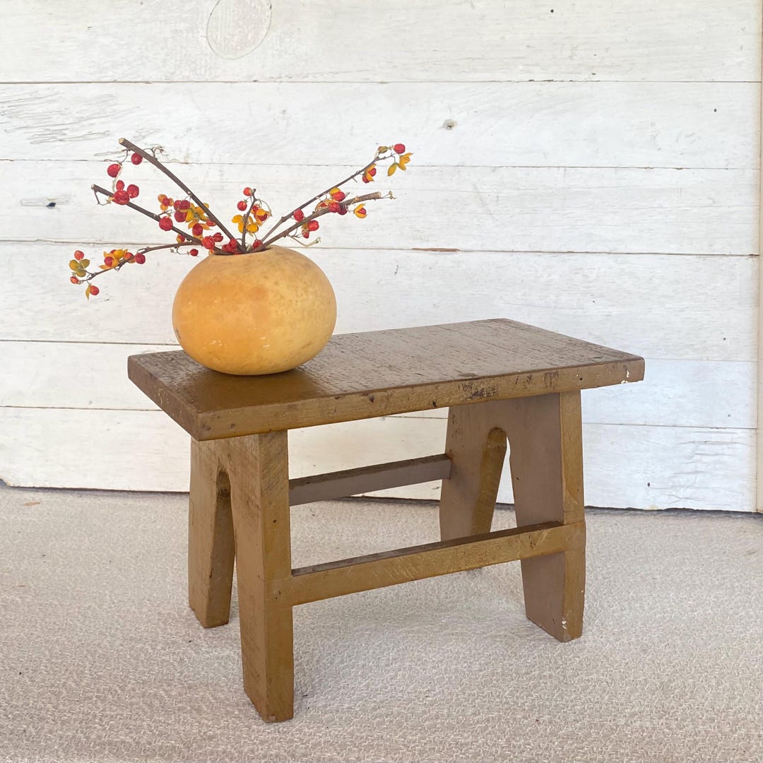 Vintage Handmade Foot Stool Cricket Bench - Etsy