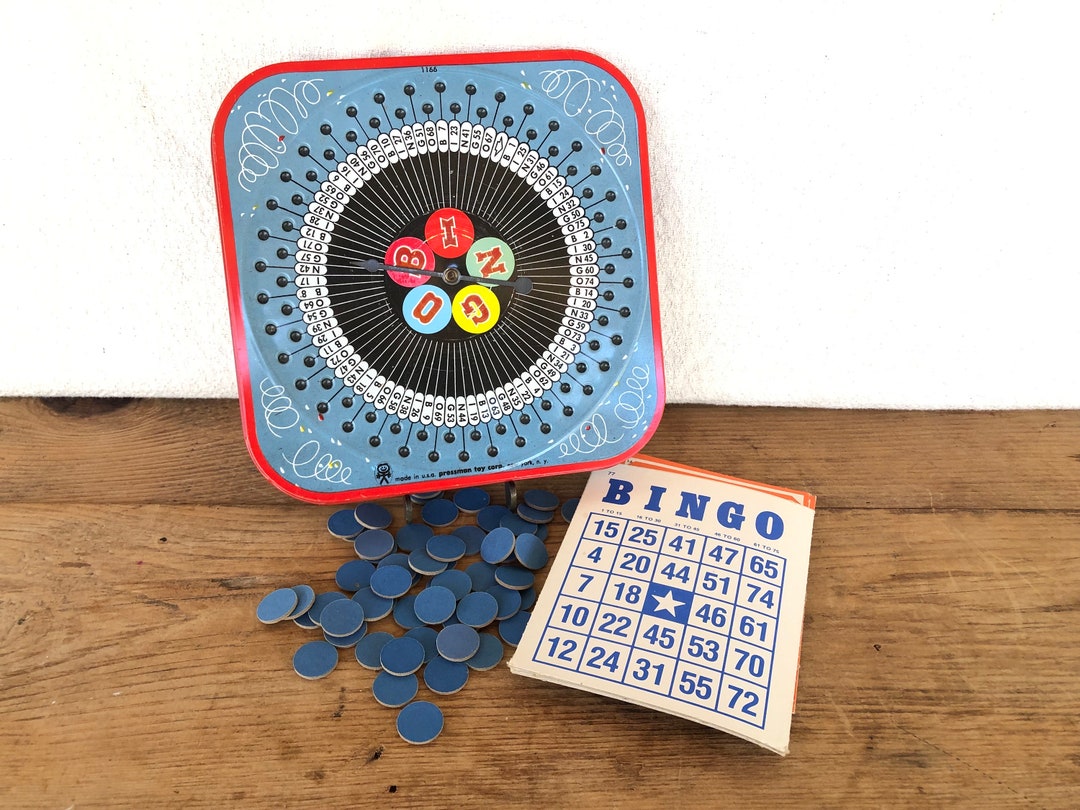 Vintage Bingo Spinner: 1950s Pressman Toy Corp. Game Night - Etsy
