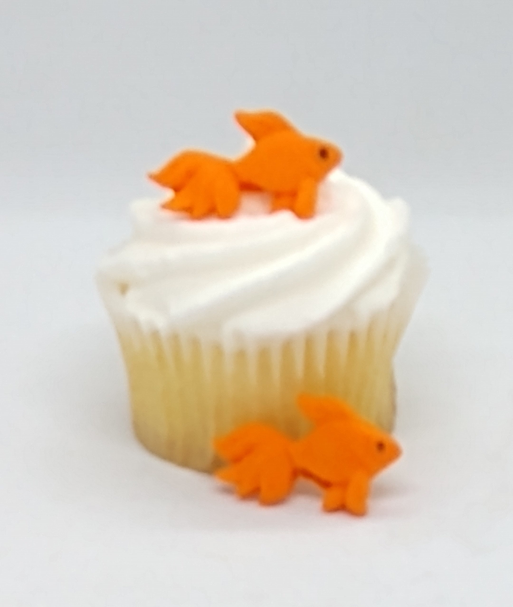 Goldfish Fondant Cupcake Toppers 12 Orange Cake Decorations - Etsy