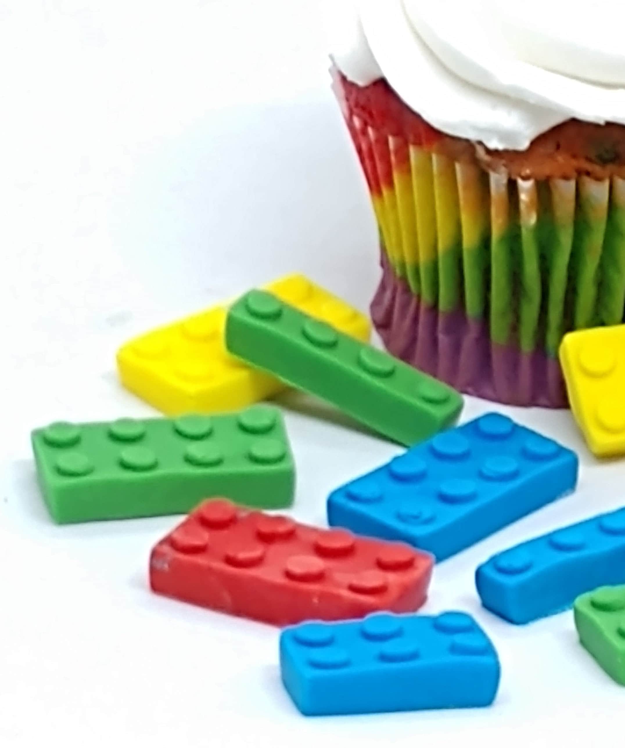 Building Blocks Fondant Cupcake Toppers 16 Cake Decorations - Etsy Canada