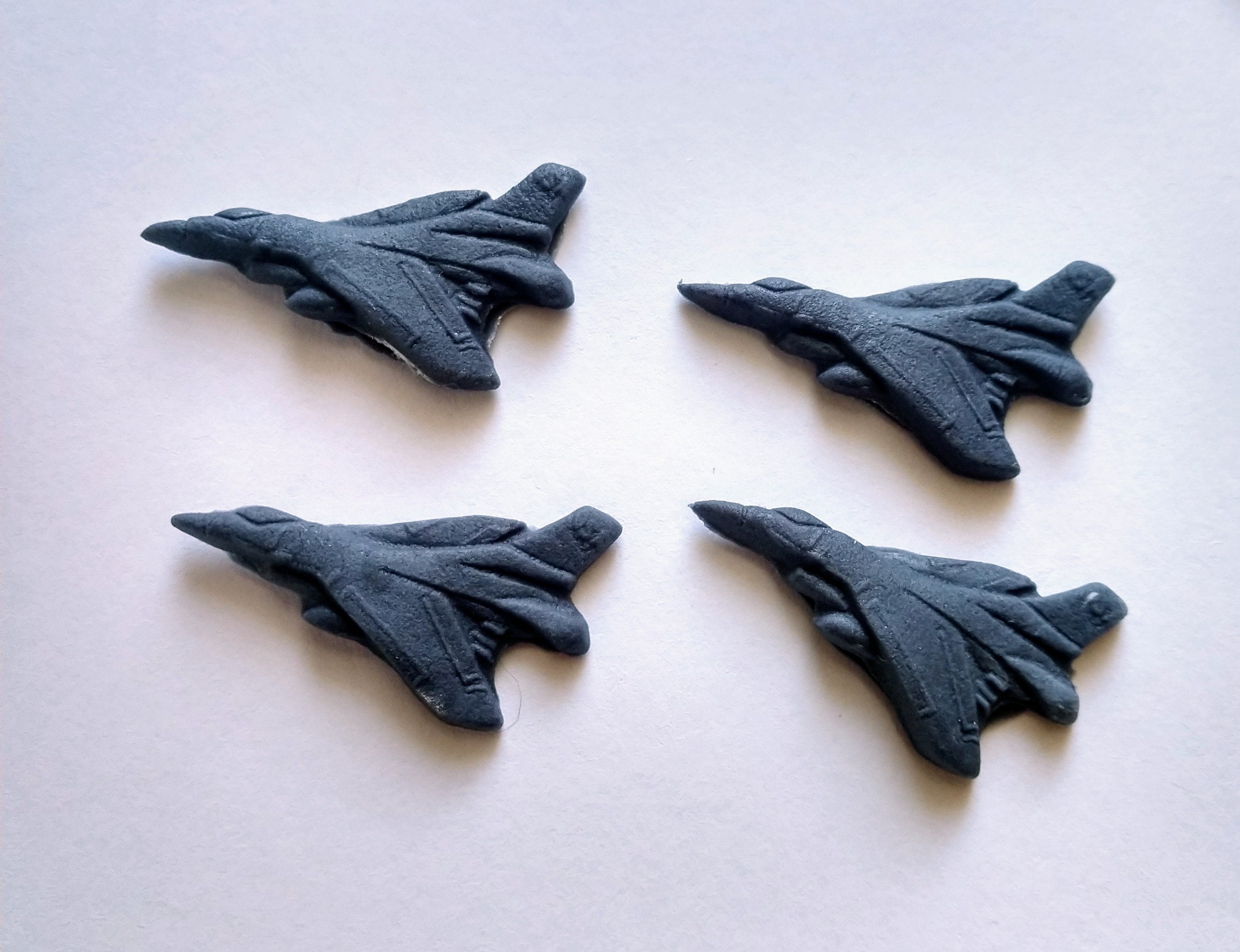 Fighter Jets Fondant Cupcake Toppers 12 Cake Decorations Jet - Etsy