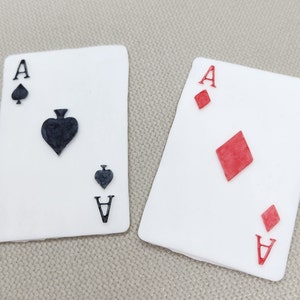 Playing Cards Edible Fondant 4 Cake Decorations Toppers Party Birthday ...
