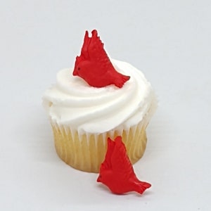 Cardinal Fondant Cupcake Toppers, Red Bird Decorations (12 Pieces) - Etsy