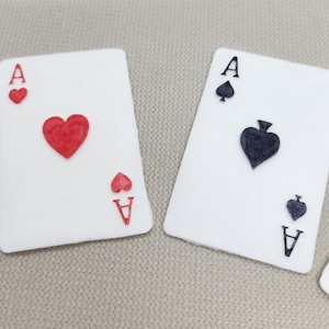 Playing Cards Edible Fondant 4 Cake Decorations Toppers Party Birthday ...