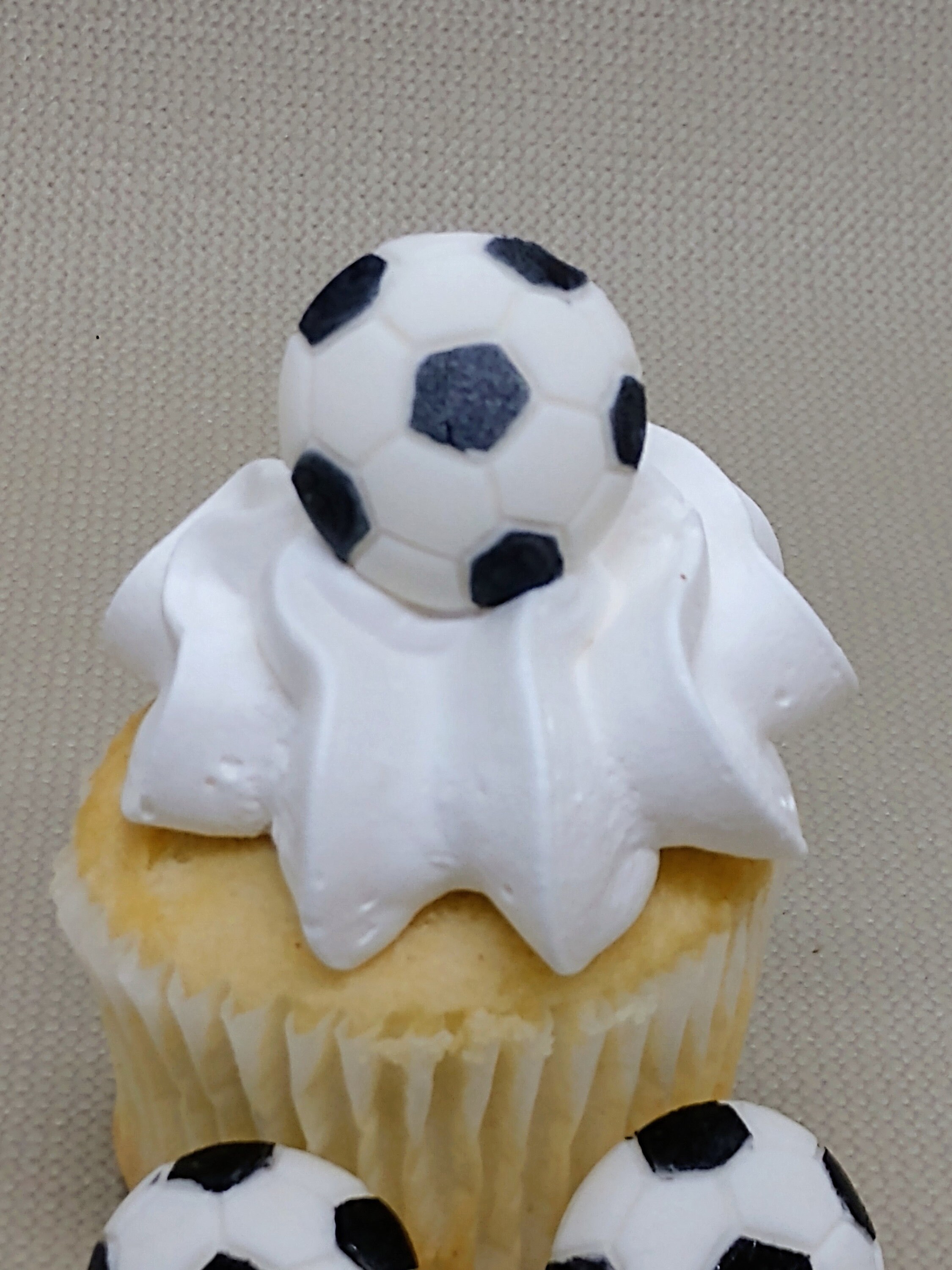 Soccer Ball Fondant Cupcake Toppers, Sports Theme Party - 6 Ct - Etsy