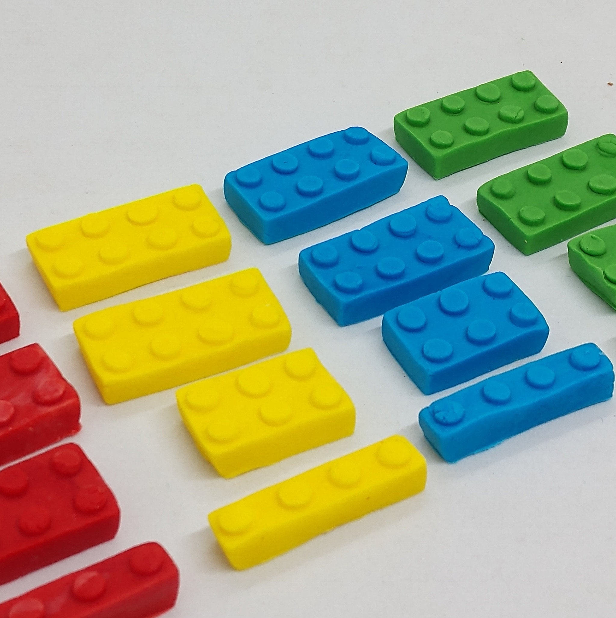 Building Blocks Fondant Cupcake Toppers 16 Cake Decorations - Etsy ...