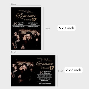 Twilight Birthday Invitation, Twilight Birthday, Twilight Birthday Card ...