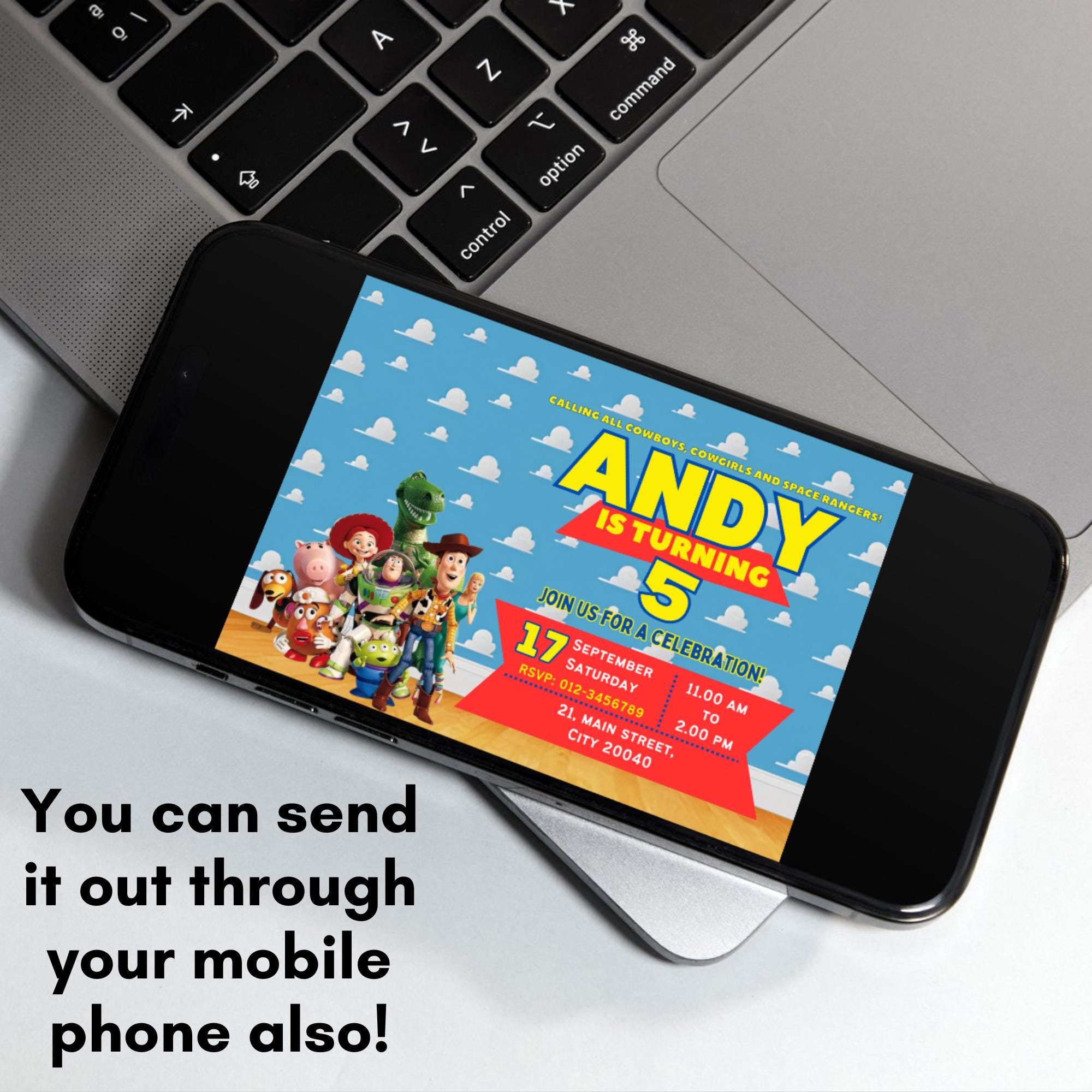 Animated Toy Story Invitation, Toy Story Invitation Card, Toy Story ...