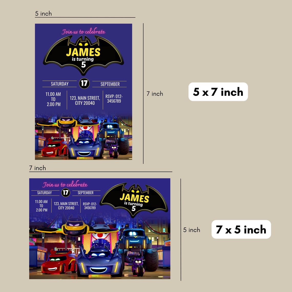 Batwheels Birthday Invitation, Batwheels, Batwheels Birthday, Batwheels ...