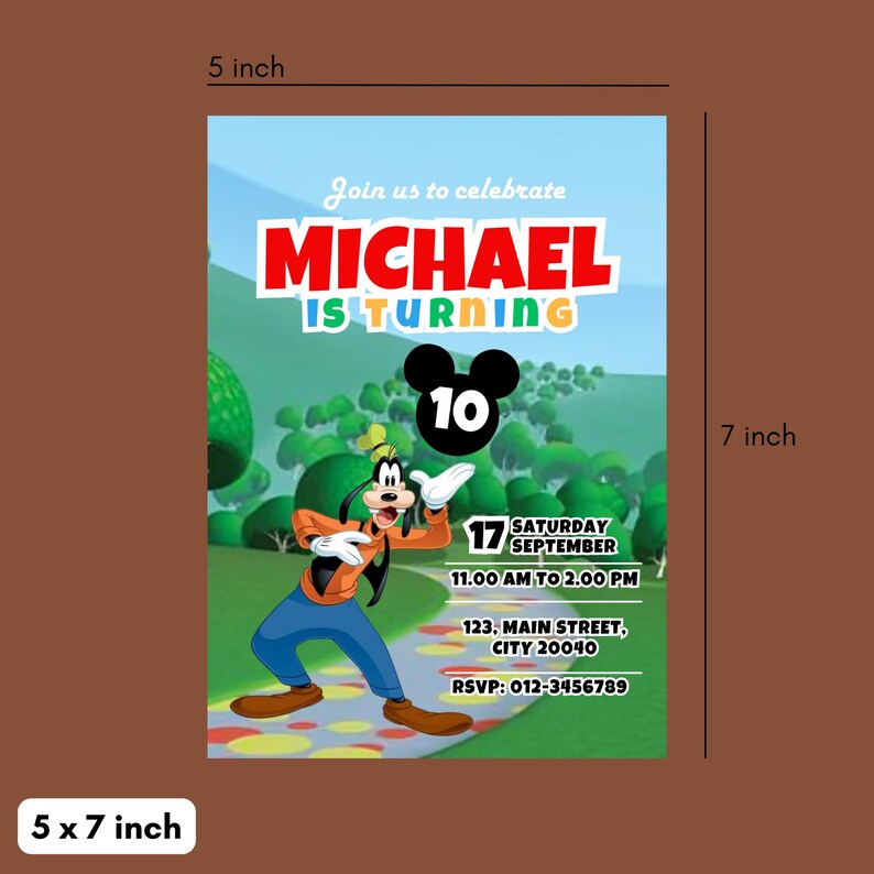 Goofy Birthday Invitation, Goofy Birthday, Goofy Birthday Party, Goofy ...