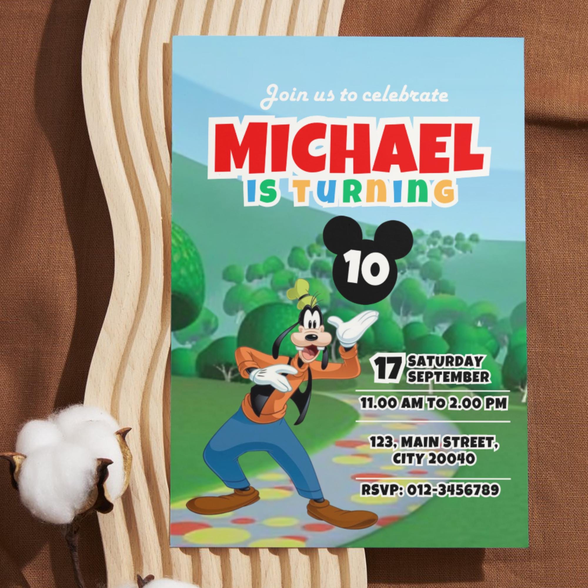 Goofy Birthday Invitation, Goofy Birthday, Goofy Birthday Party, Goofy ...