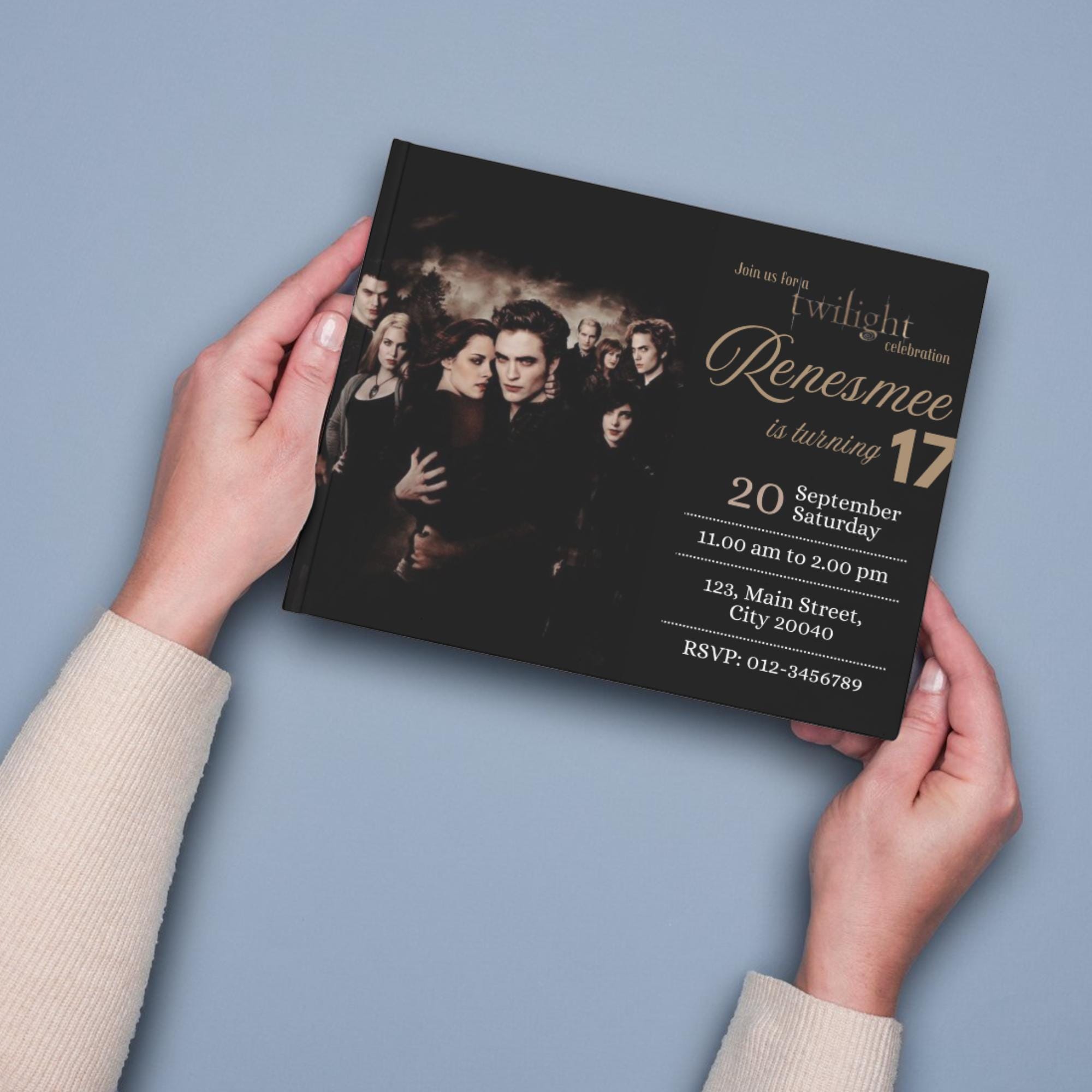 Twilight Birthday Invitation, Twilight Birthday, Twilight Birthday Card ...