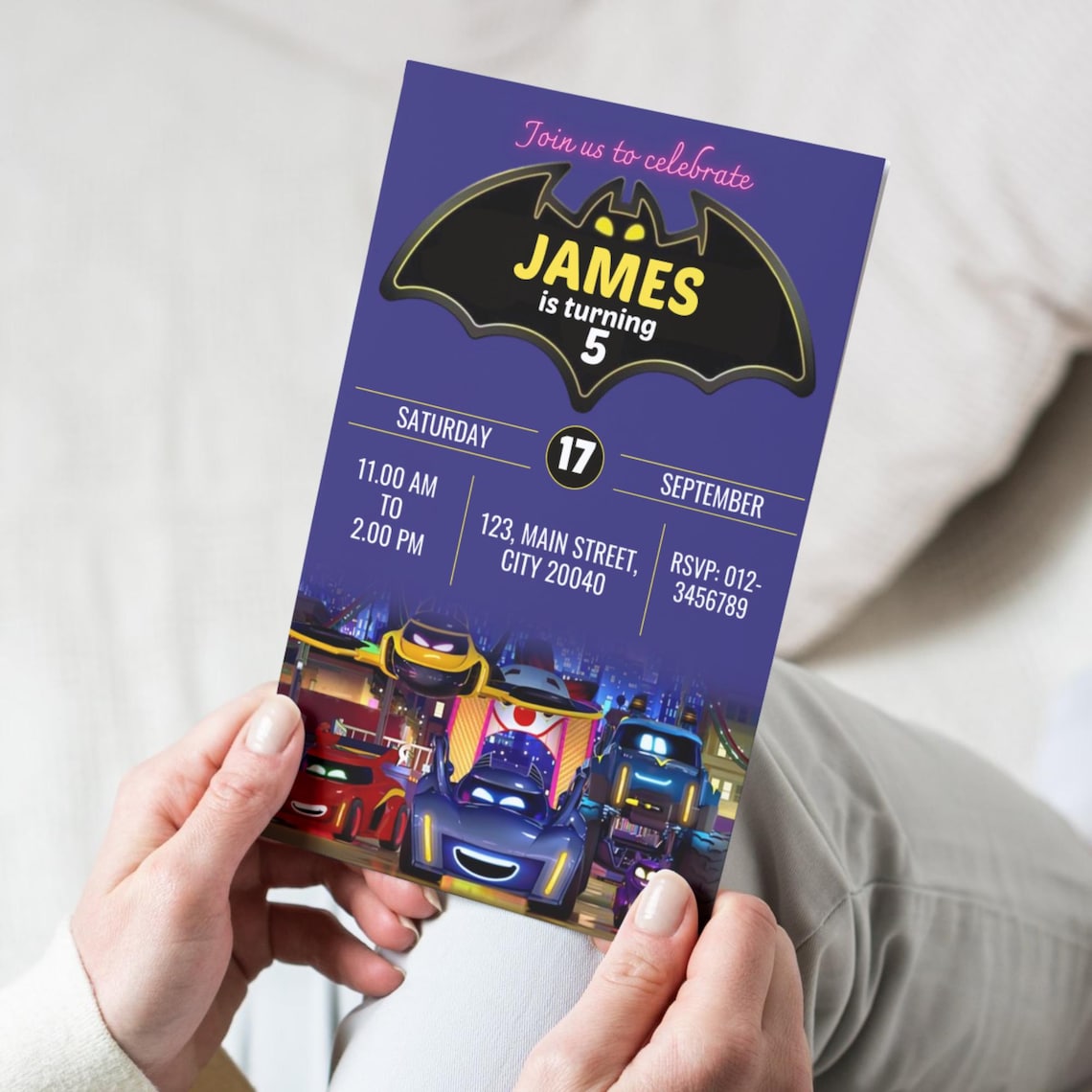 Batwheels Birthday Invitation, Batwheels, Batwheels Birthday, Batwheels ...