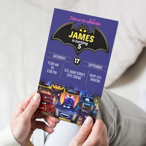 Batwheels Birthday Invitation, Batwheels, Batwheels Birthday, Batwheels ...