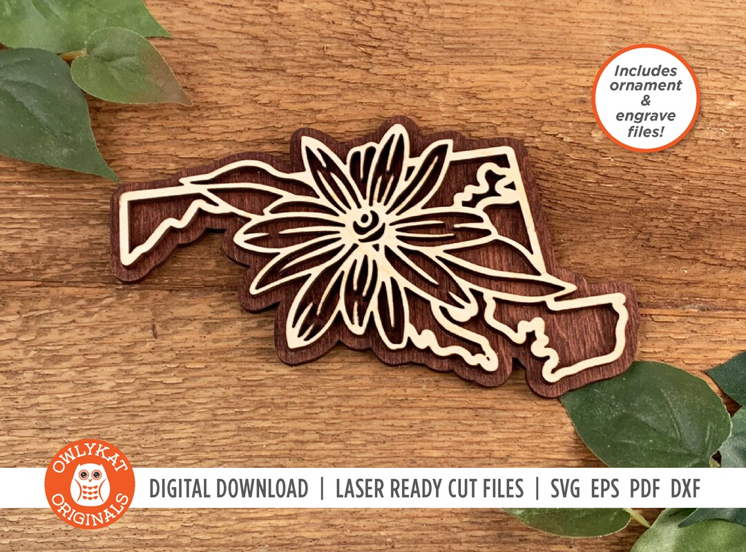 Maryland Black-eyed Susan | State Flower | Ornament | Sign | SVG Laser ...