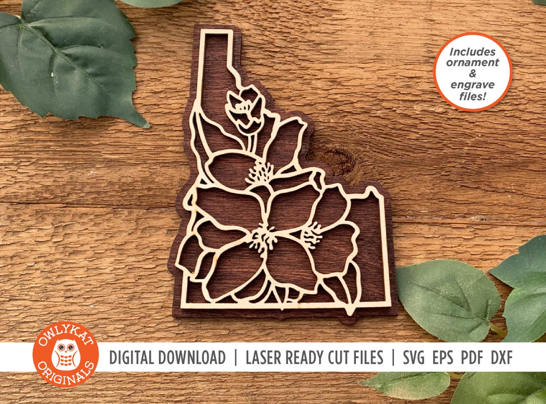 Idaho Syringa | State Flower | Ornament | Sign | SVG Laser Cut File ...