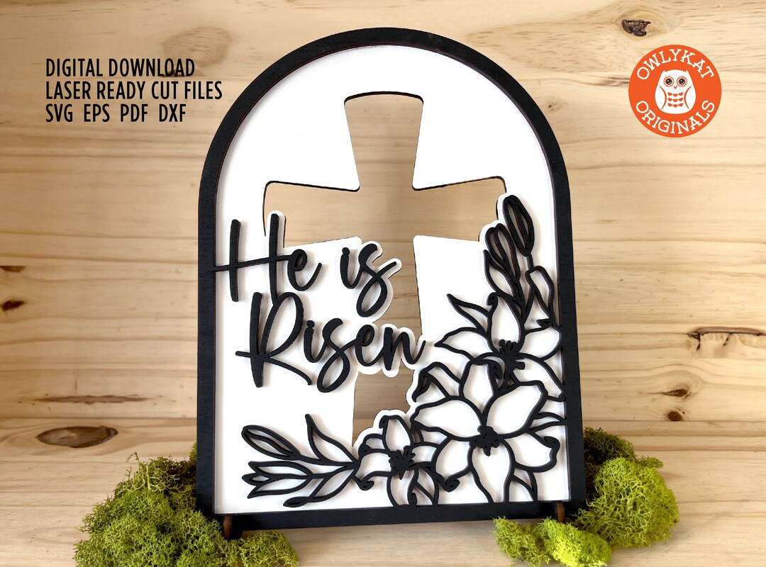 He is Risen Sign | Resurrection Svg | Jesus Svg | Cross Svg | Easter ...