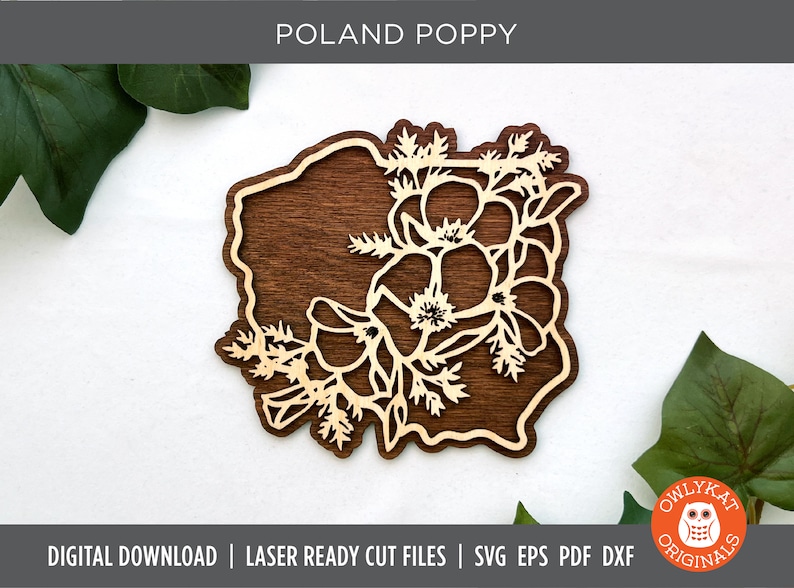 Poland Poppy Flower SVG: Laser Cut File (digital Download) - Etsy Australia
