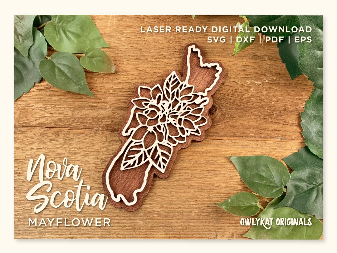 Nova Scotia | Mayflower | Canada | Province | Wall Sign | Laser Cut ...