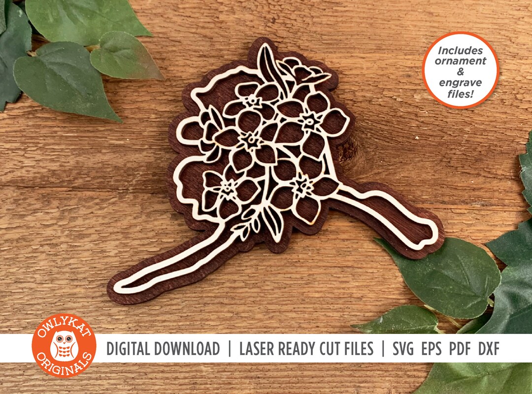 Alaska Forget-me-not | State Flower | Ornament | Sign | SVG Laser Cut ...