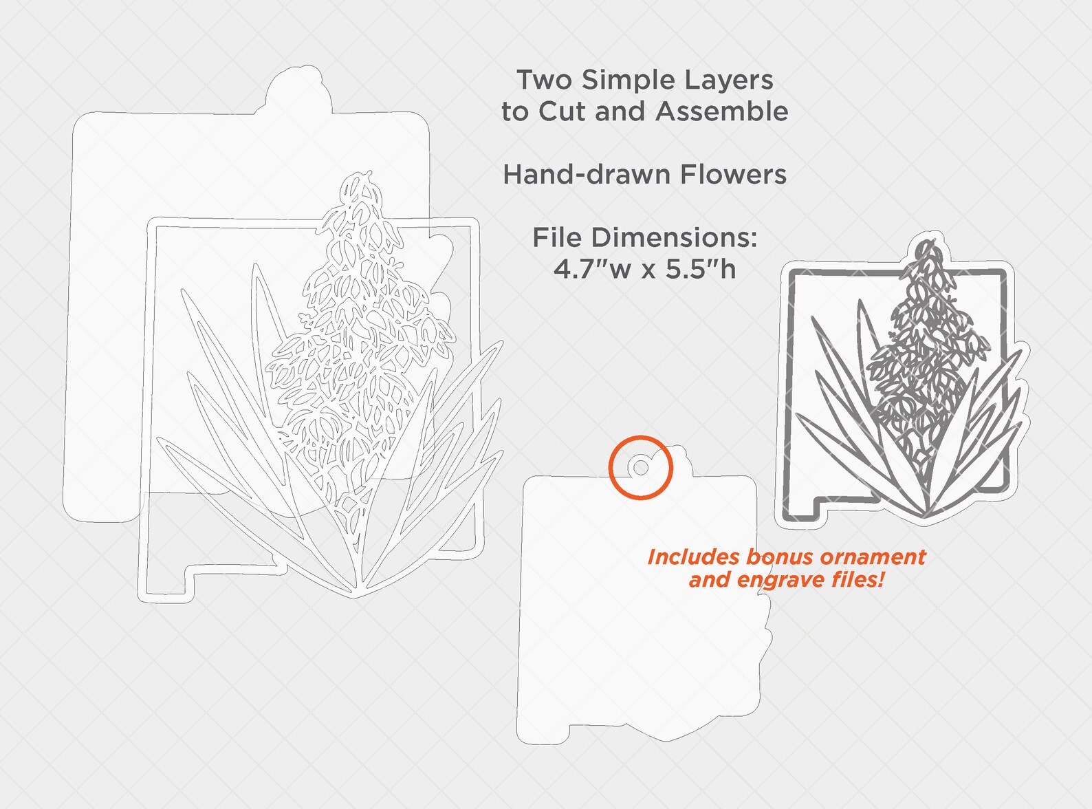 New Mexico Yucca SVG Flower SVG Laser Cut File State SVG - Etsy