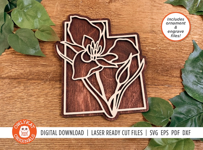 Utah Sego Lily SVG Flower SVG Laser Cut File State SVG - Etsy