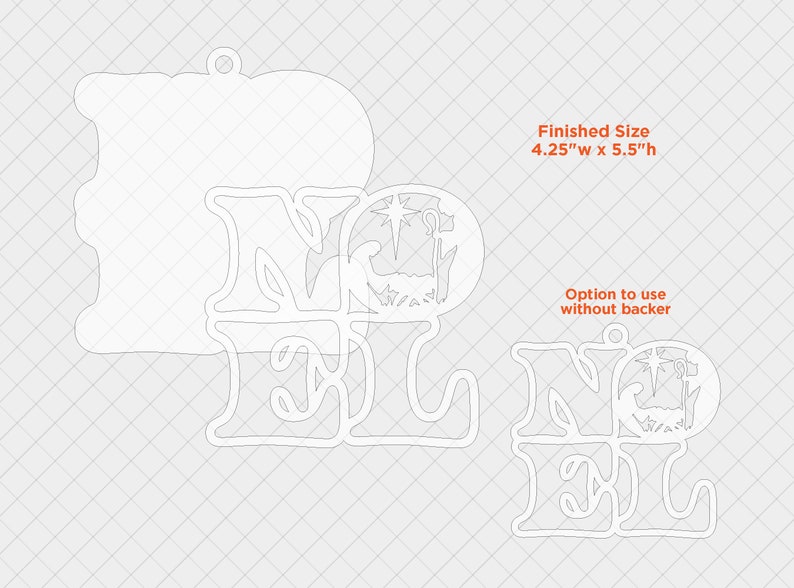Noel Nativity Ornament SVG: Laser Cut File (digital Download) - Etsy
