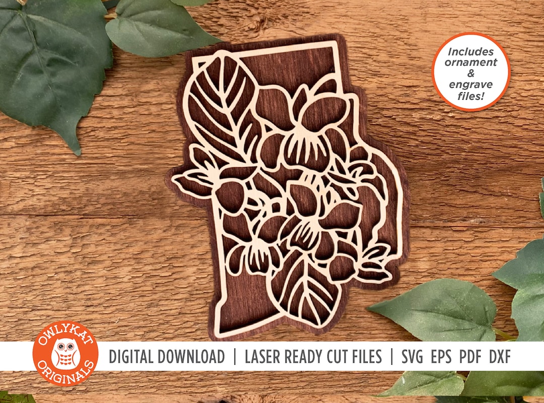 Rhode Island Blue Violet SVG | Flower SVG | Laser Cut File | Rhode ...