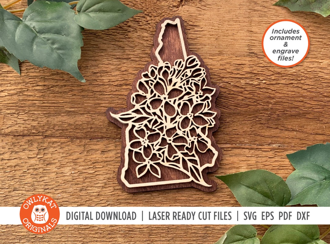 New Hampshire Lilac SVG | Flower SVG | Laser Cut File | New Hampshire ...