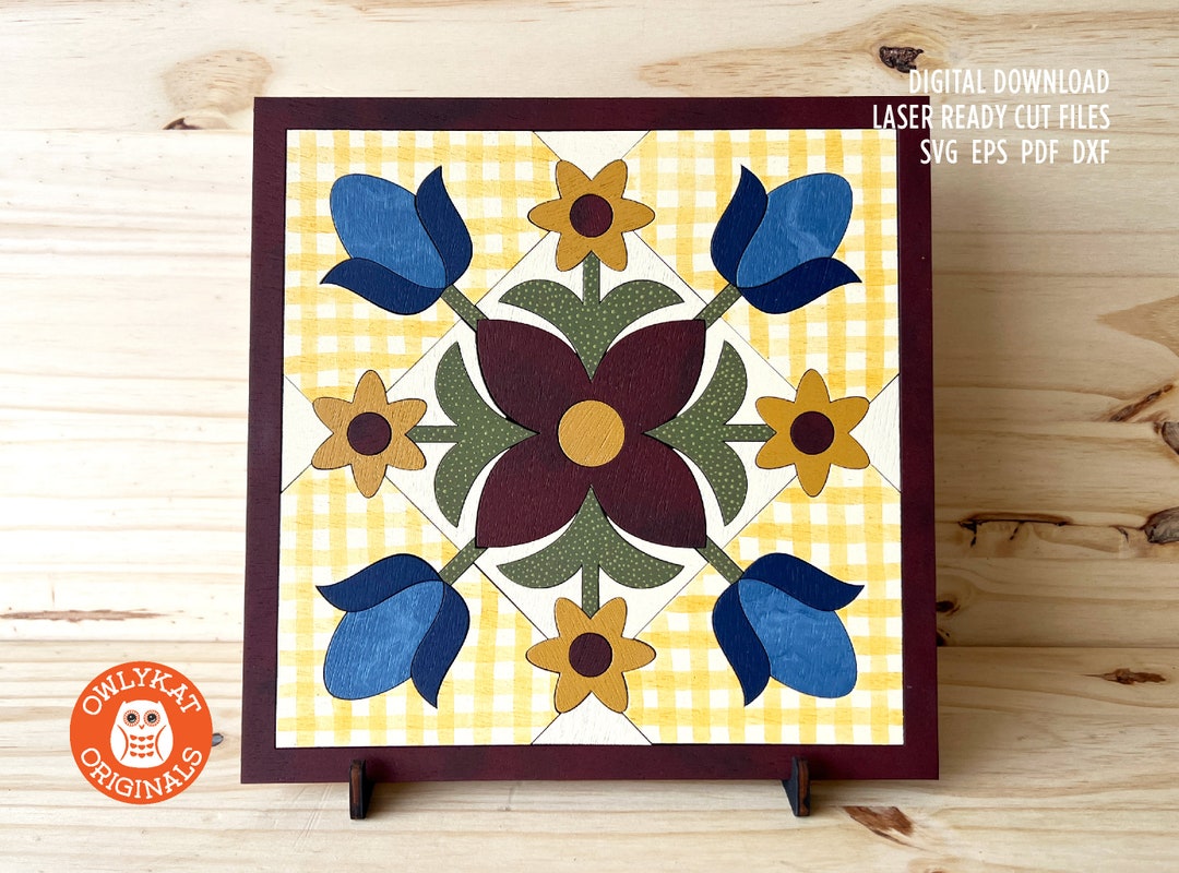 Barn Quilt Svg | Applique Quilt Square | Quilt Block Svg | Appliqué ...