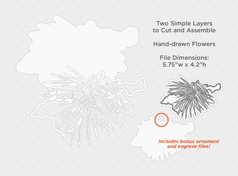 American Samoa Pandanus SVG Flower SVG Laser File - Etsy