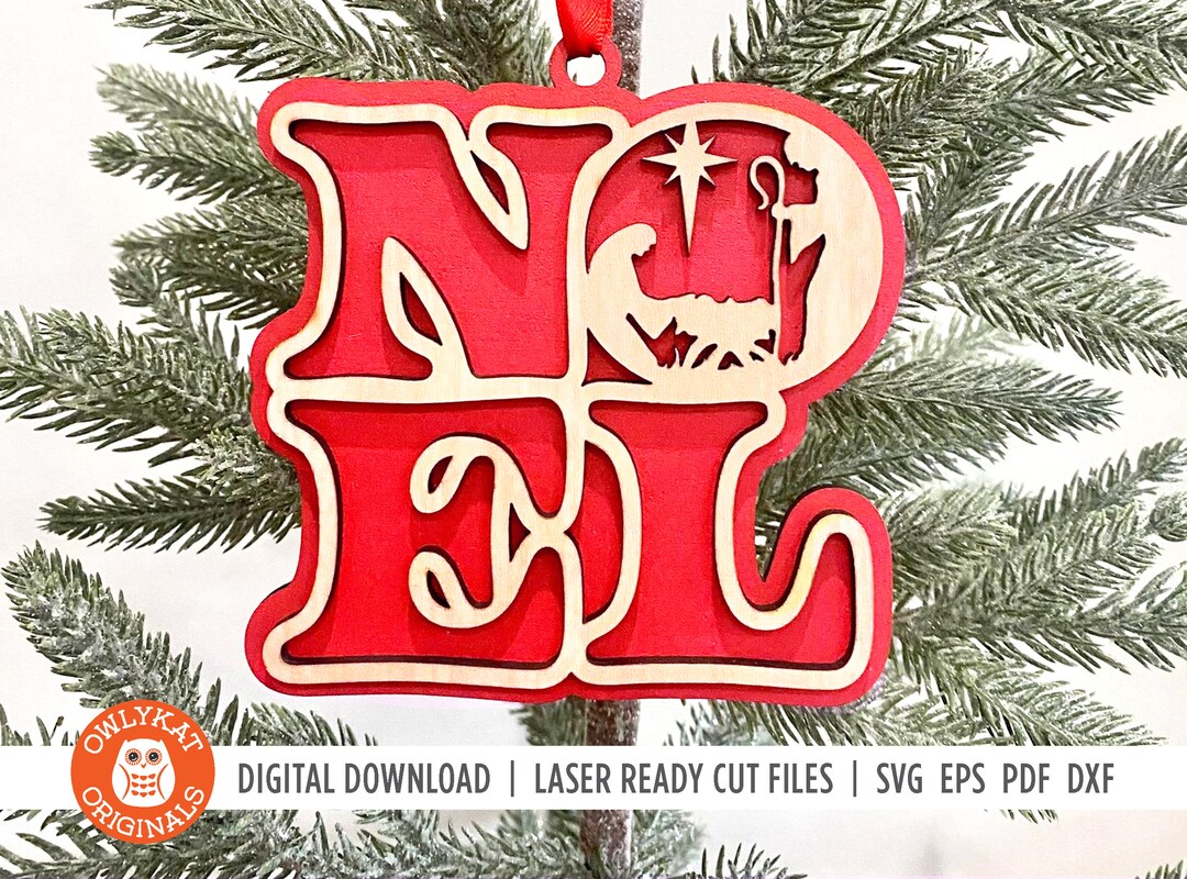 Noel Nativity Ornament SVG: Laser Cut File (digital Download) - Etsy