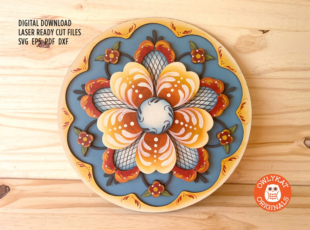 Layered Rosemal Svg | Rosemal Plate | Wood Rosemal Sign | Mandala Svg ...
